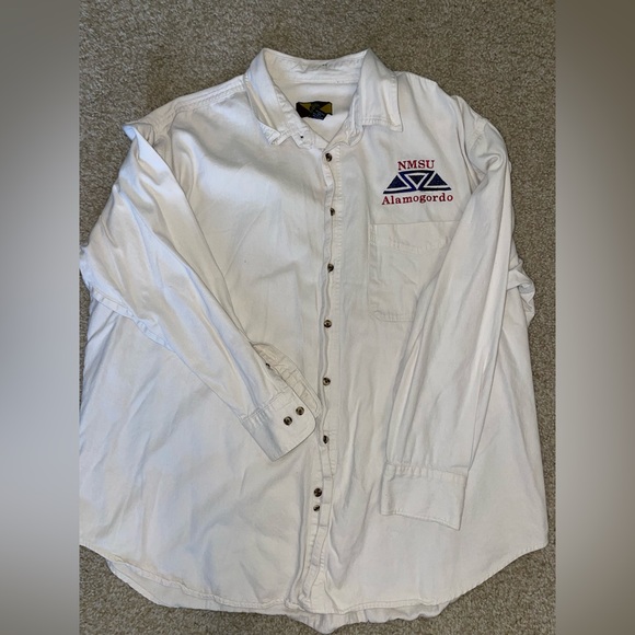 Shirts | Xxl Mens White Nmsu Button Up | Poshmark